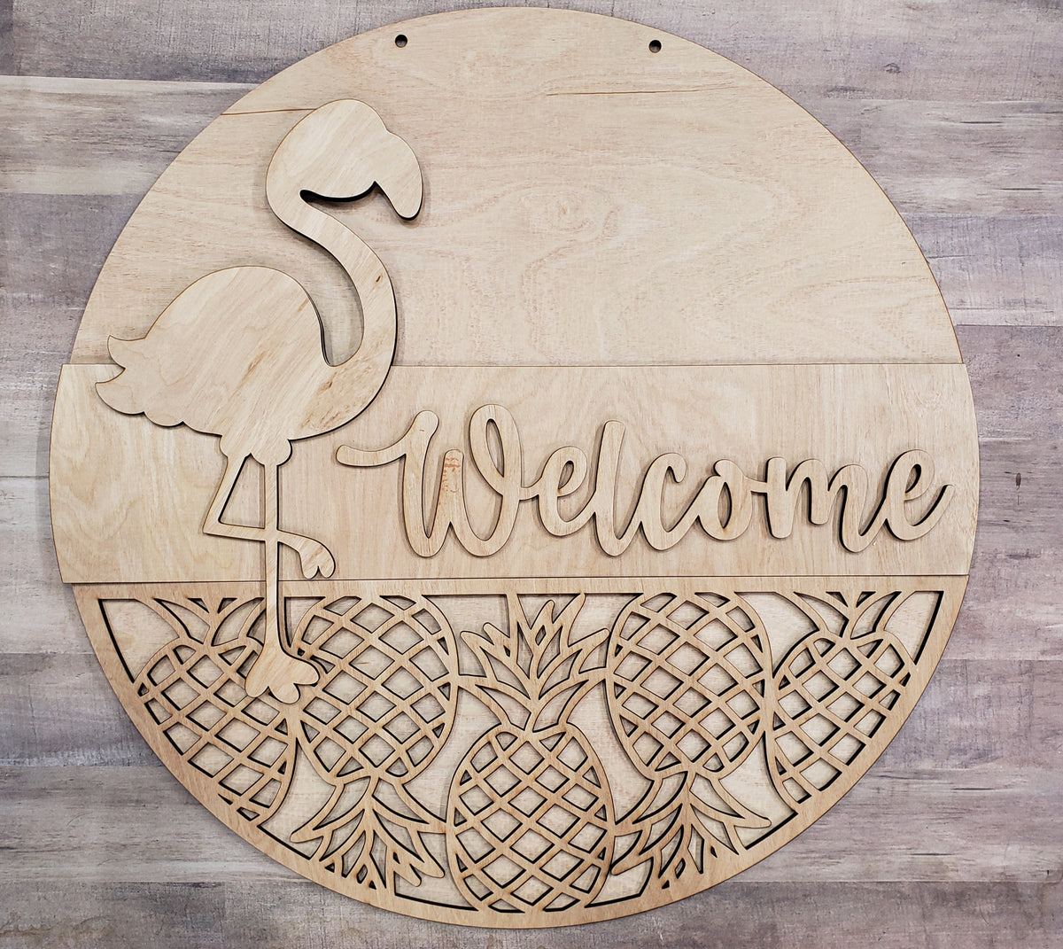 Flamingo Pineapple Welcome – B & C Custom Creations